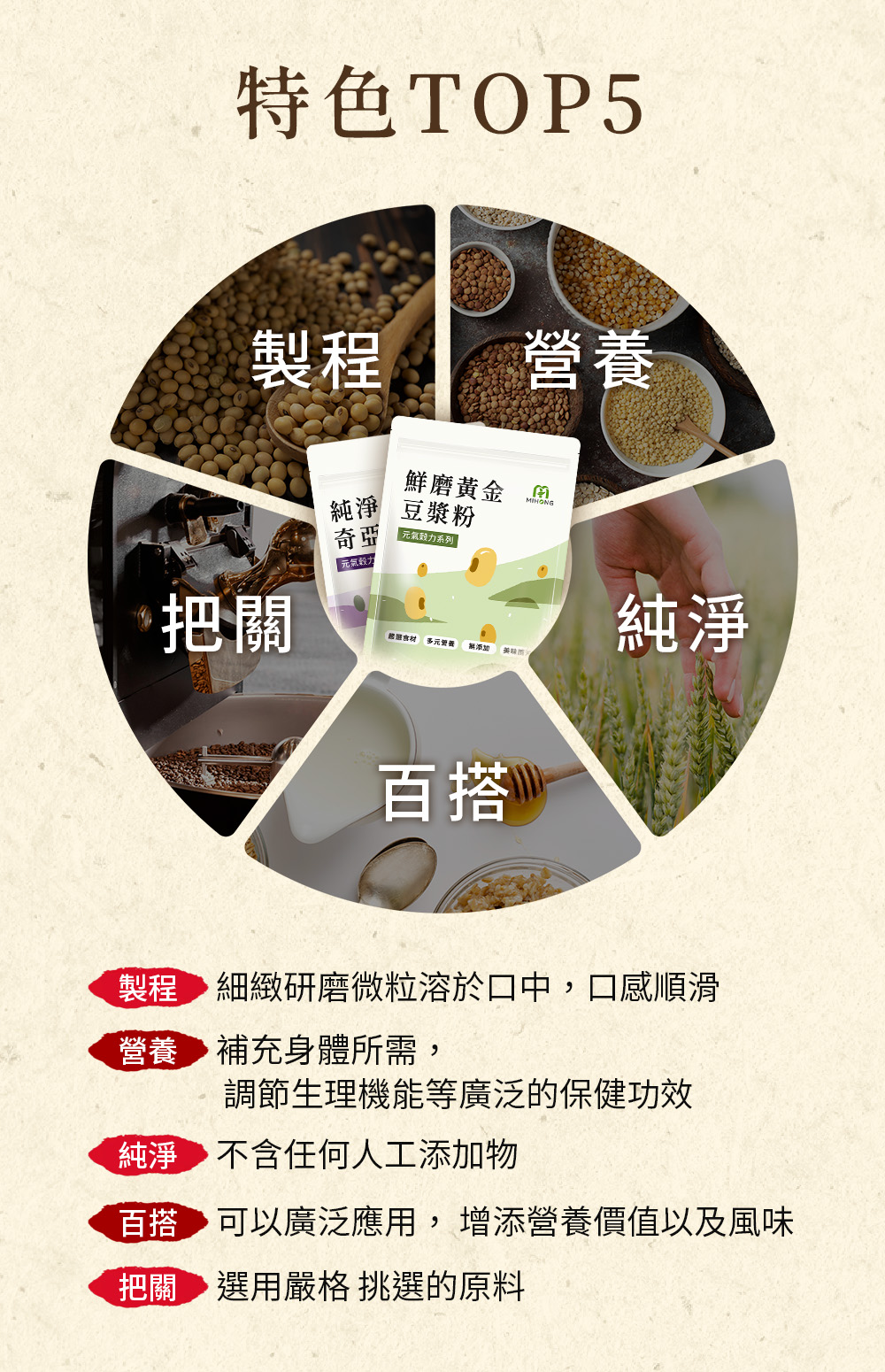 米鴻元氣穀力系列主打嚴選食材多元營養無添加美味隨沖 - 【米鴻MIHONG®官方網站】每個人都能輕鬆擁有健康